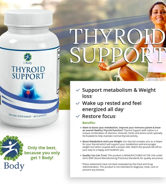 1 Body Thyroid Support Supplement In Pakistan, Thyroid Function